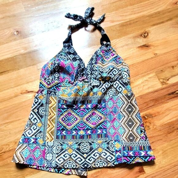 Mossimo Supply Co. | Swim | 3 For 2 Boho Geo Printhalter Tankini Swim ...